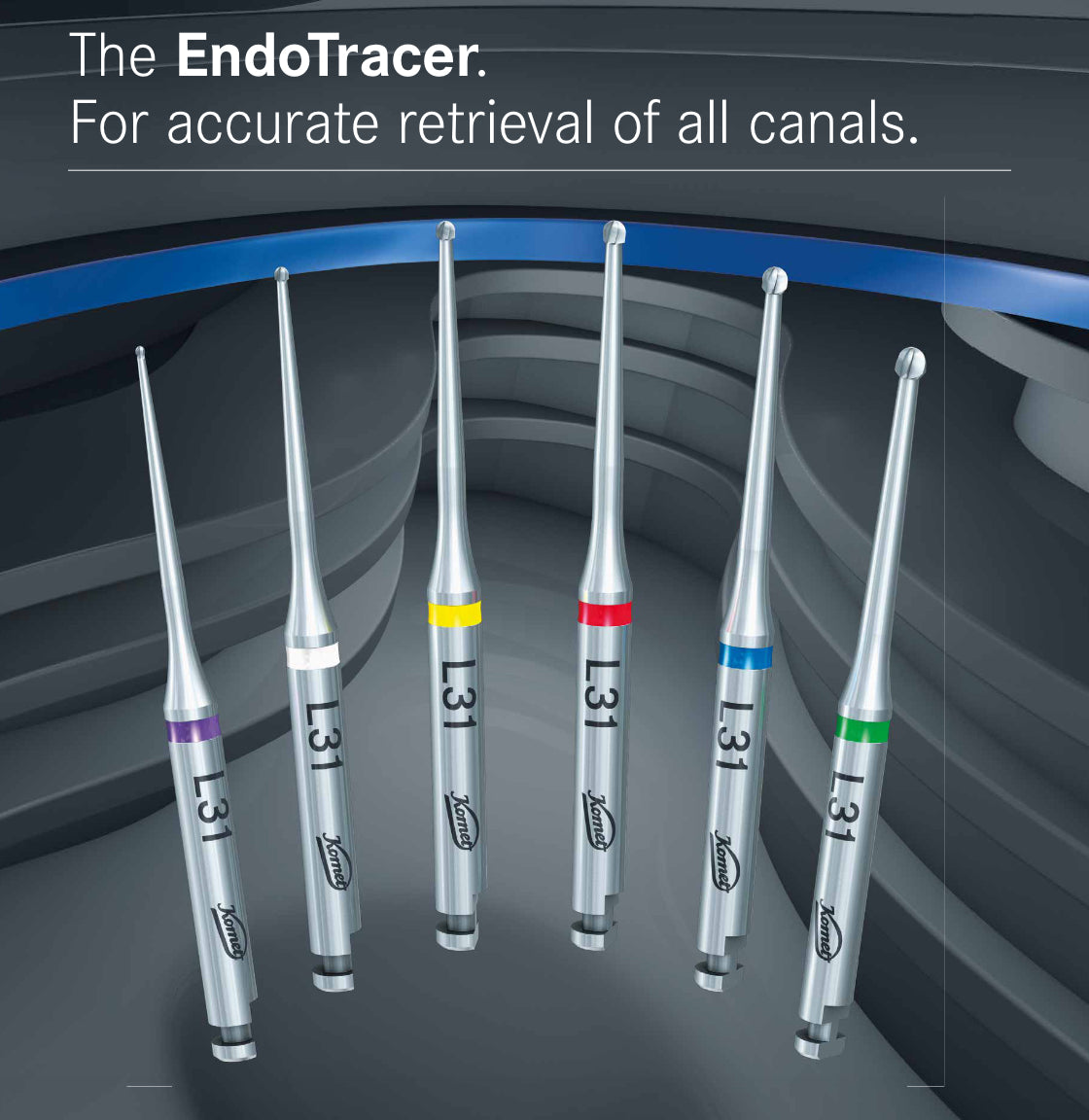 Komet EndoTracer | Precision Endodontic Access & Canal Retrieval Burs